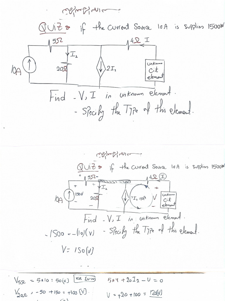 3-1) Electric Circuit Quiz 1 | PDF