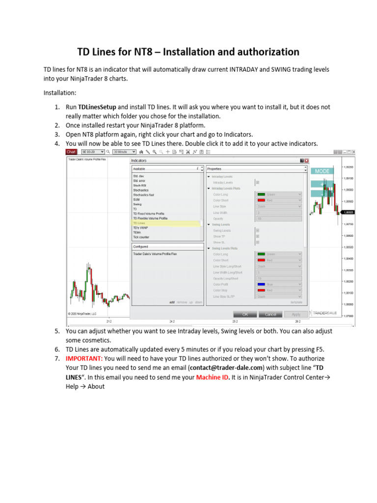 TD Lines For NT8 Quick Guide 2 | PDF