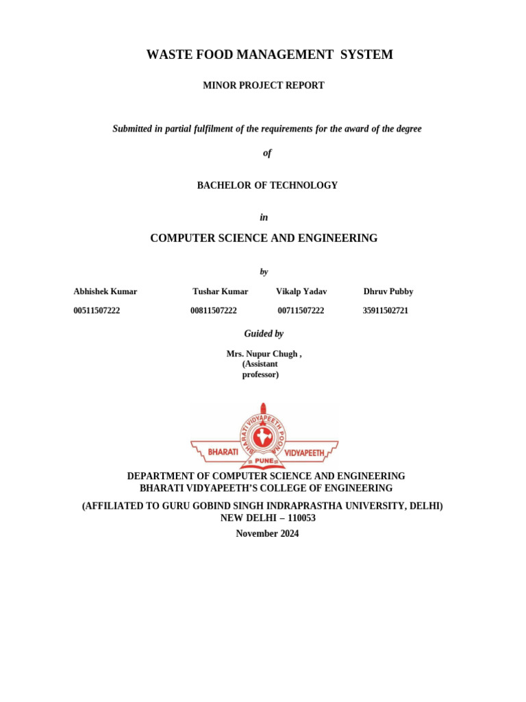 Minor Project | PDF | Databases | Automation Minor Project | PDF | Databases | Automation