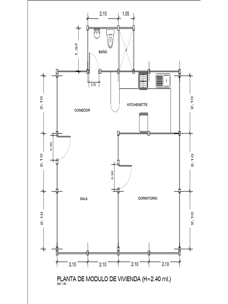 Plano Modulo Vivienda Chilca - Julio 2024 | PDF