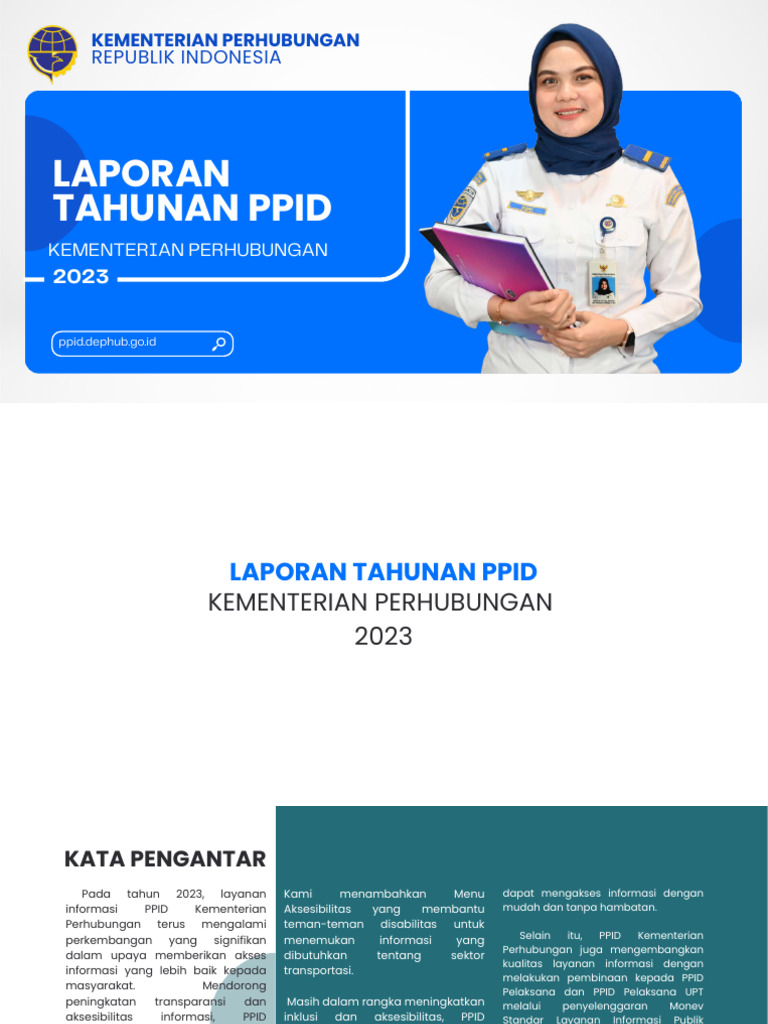 20240325125522.fin. Laporan Tahun PPID Kemenhub 2023 | PDF