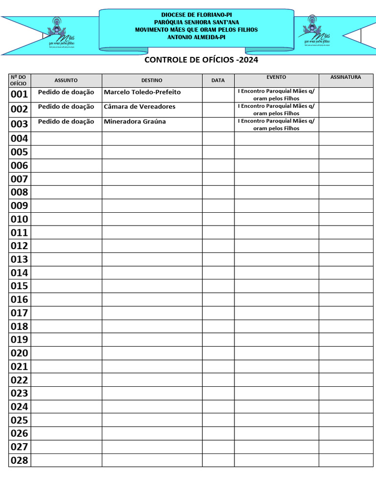 Controle de Oficios | PDF
