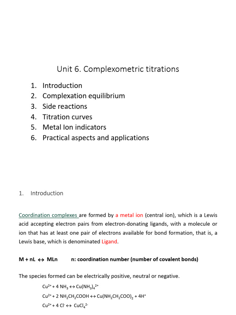Unit 6 | PDF | Chemistry | Titration