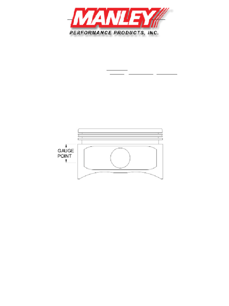 Piston Installation Instructions | PDF | Piston | Engine Technology