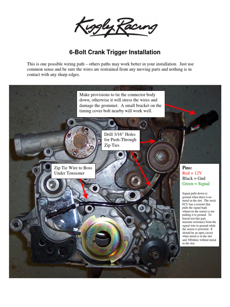 Crank Trigger Installation | PDF | Equipment | Electronics