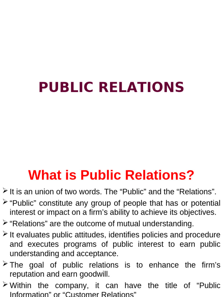 Public Relations & Publicity | PDF | Public Relations | Corporate ...