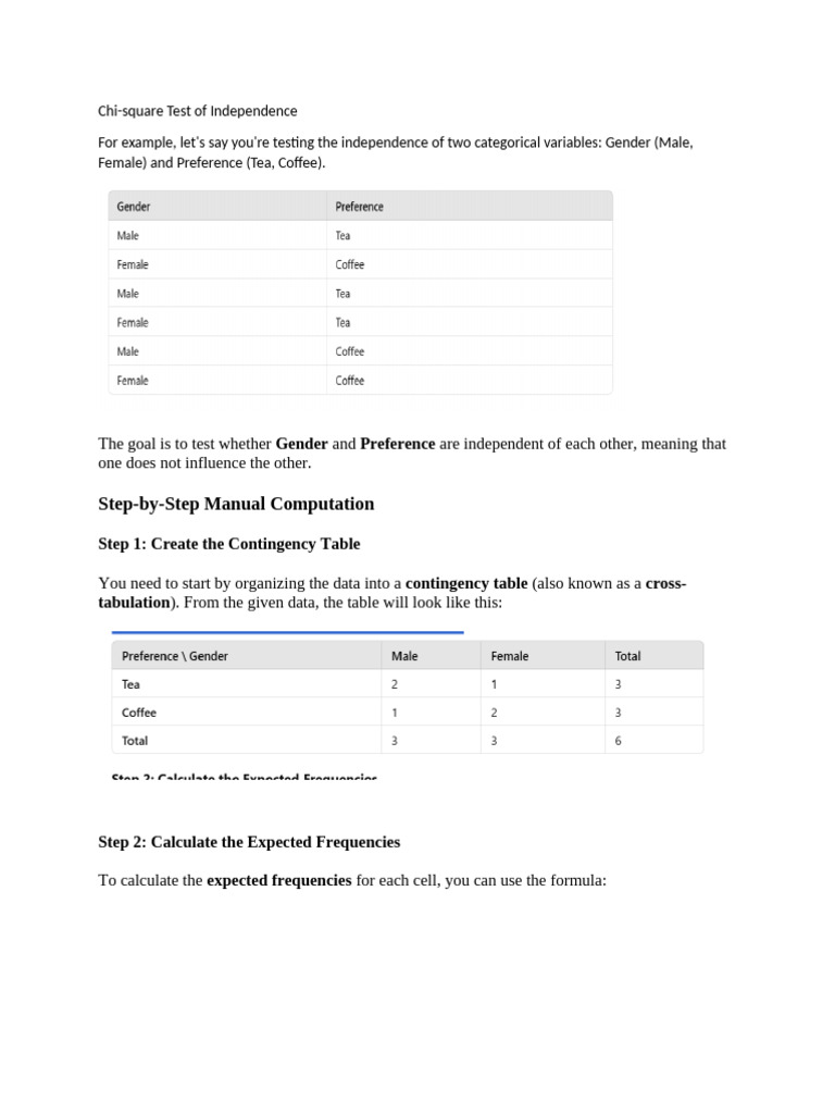 Chi-Square Test of Independence Guide | PDF | Chi Squared Test | P Value