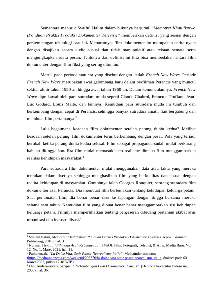 Contoh Penulisan Footnote Buku, Jurnal, Artikel, Skripsi | PDF ...