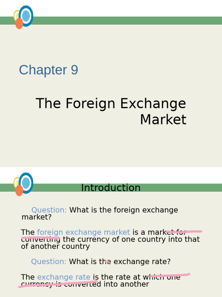 The Foreign Exchange Market | PDF | Foreign Exchange Market | Exchange Rate