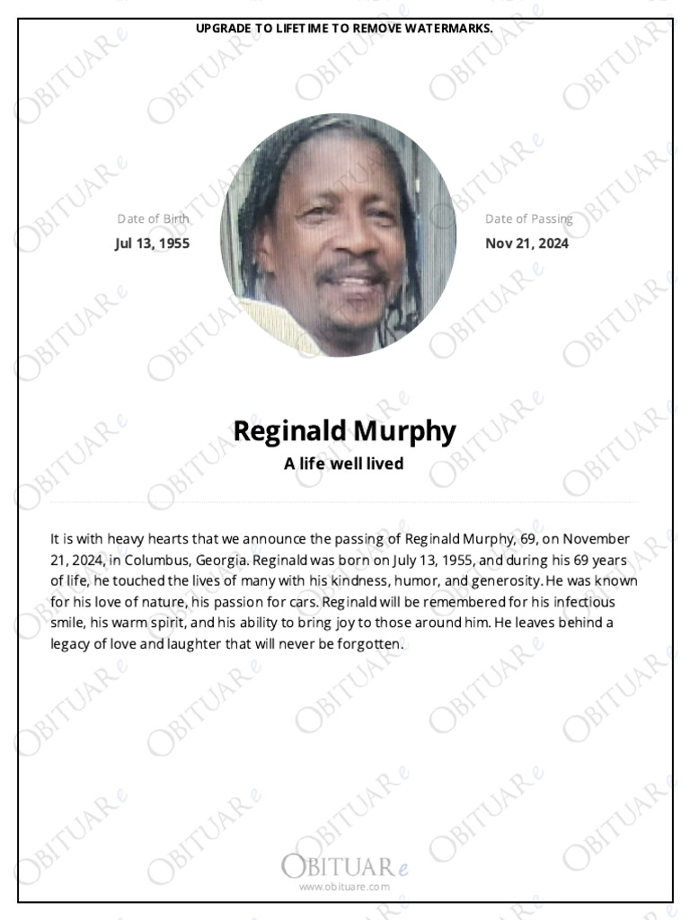 Remembering Reginald Murphy, 1955-2024 | PDF