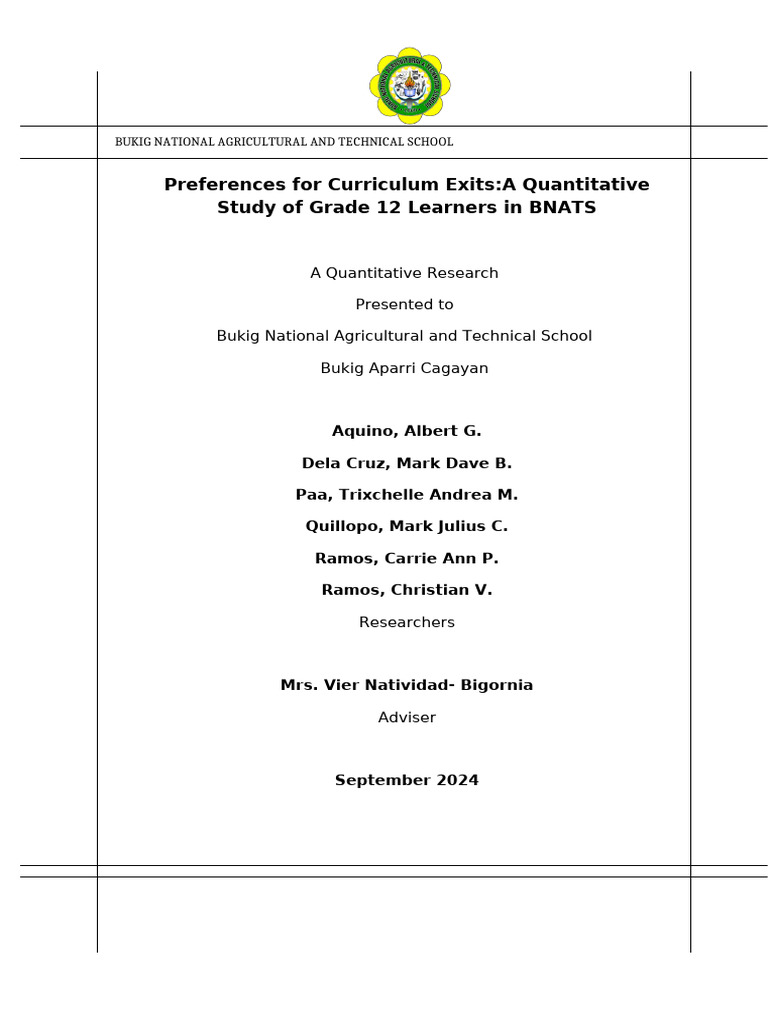 RESEARCH TEMPLATE FOR PR2 Cutie | PDF | Survey Methodology | Psychology