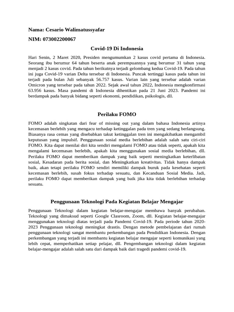 Bahasa Indonesia Minggu 8 | PDF