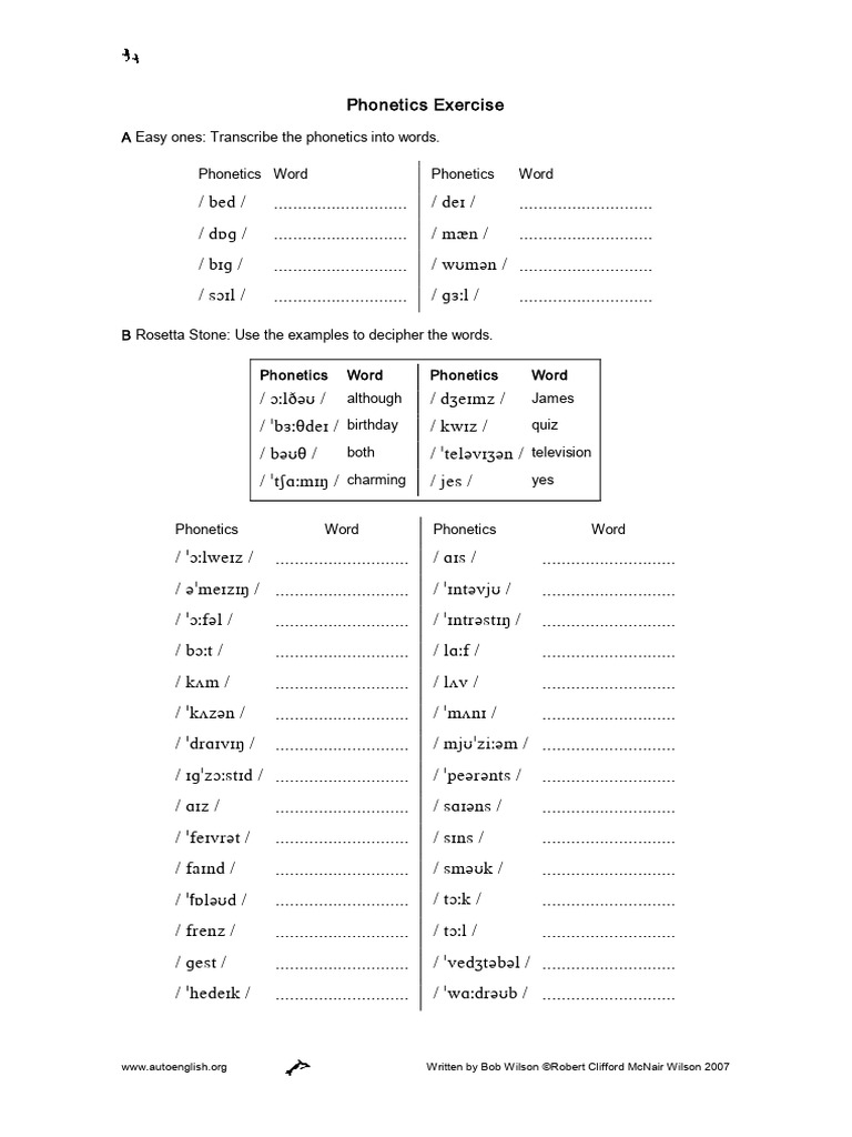 Phonetics Exercise | PDF