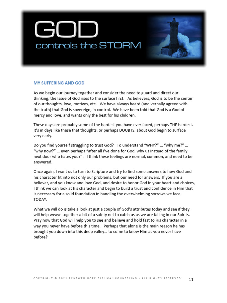 2 - Embracing The Storm - GOD 9-21 | PDF | God | Bible