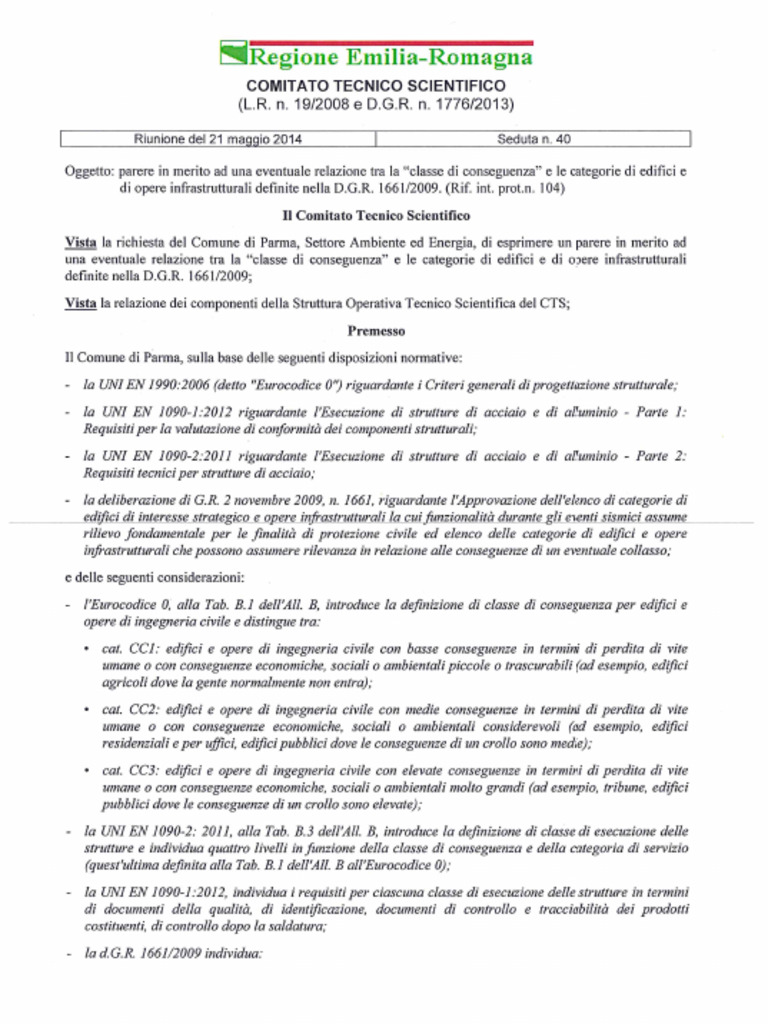 CTS 2 - Parere n.104 Classe Di Conseguenza | PDF