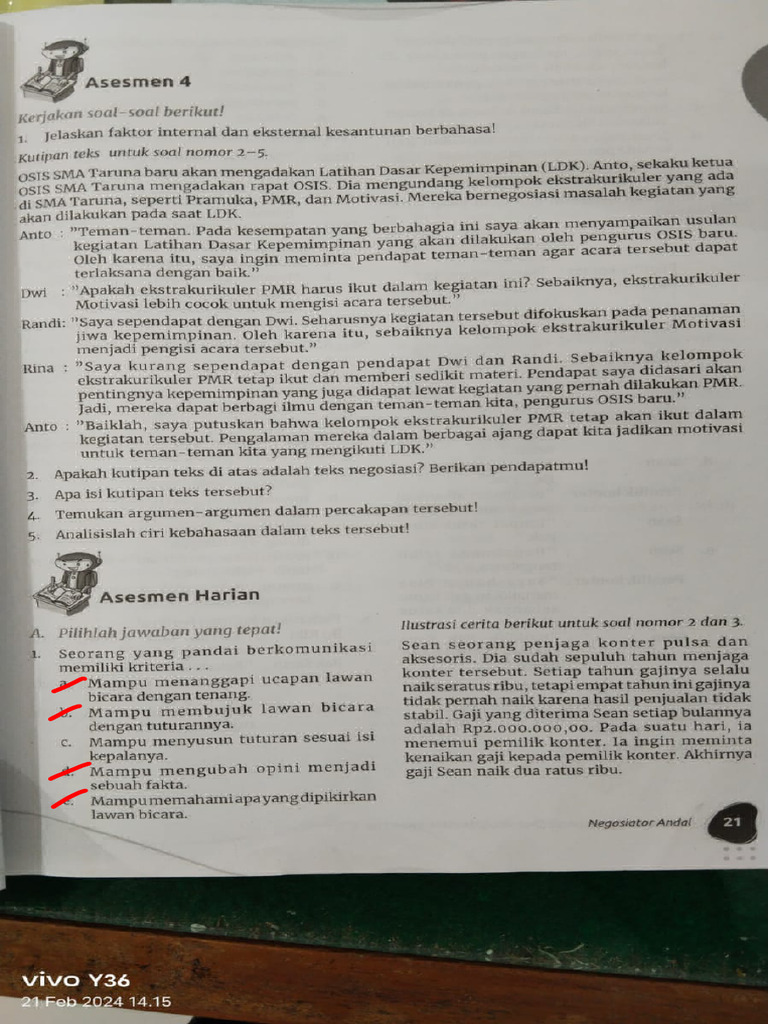 Soal Bindo Sem 2 | PDF
