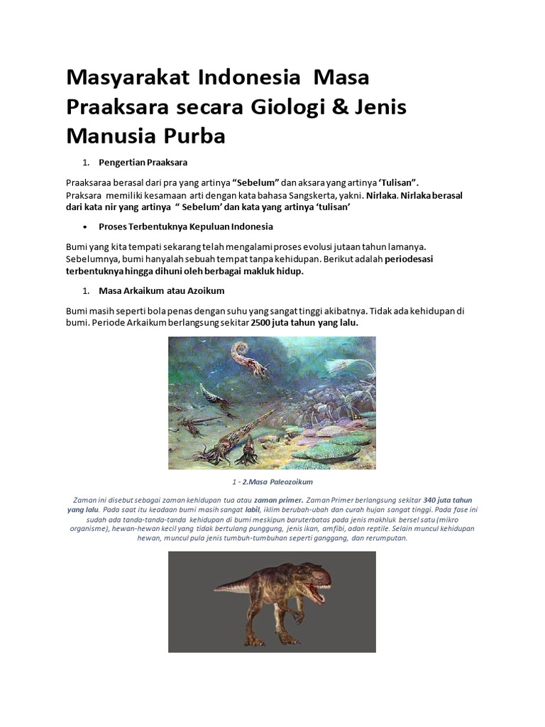 Manusia Purba di Indonesia Praaksara | PDF | Agama & Spiritualitas