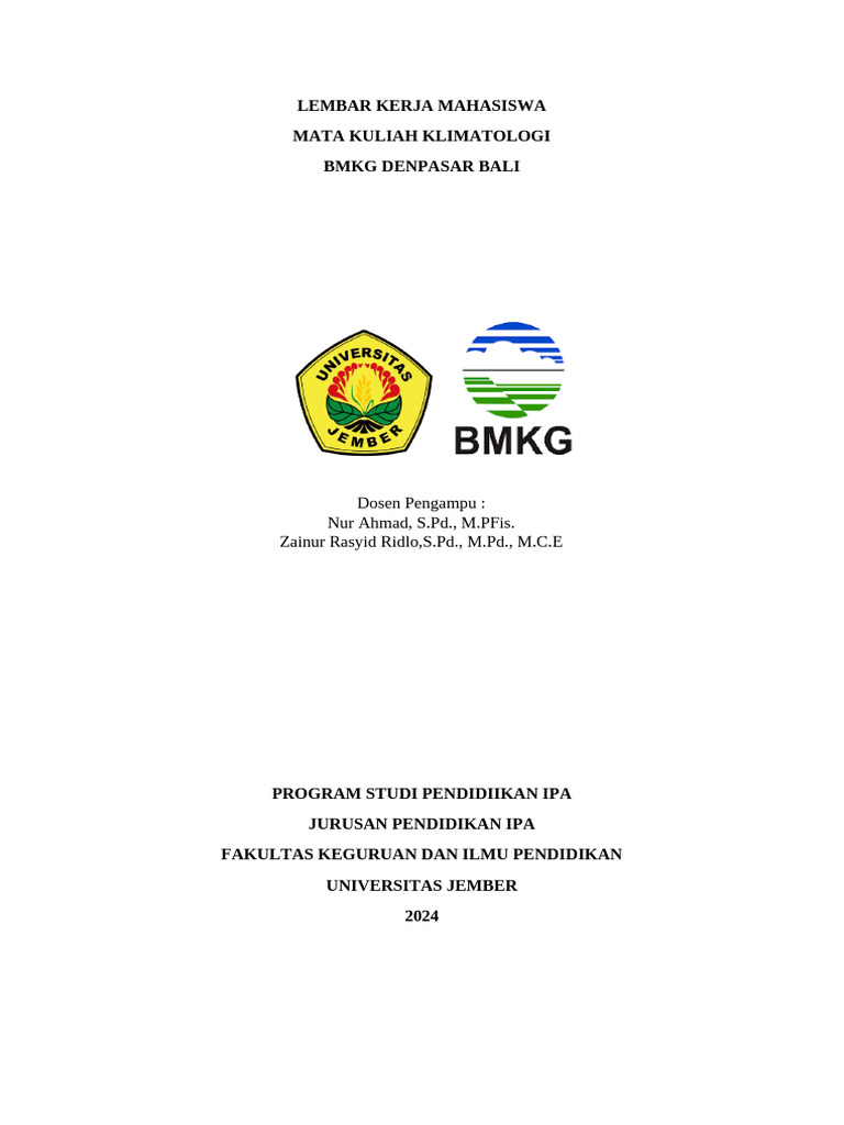 LKM Klimatologi BMKG Bali | PDF