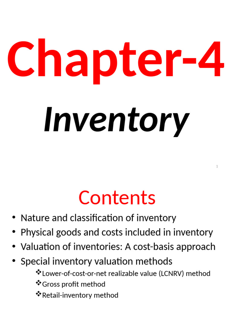 CH 4 Inventory | PDF | Inventory | Cost Of Goods Sold