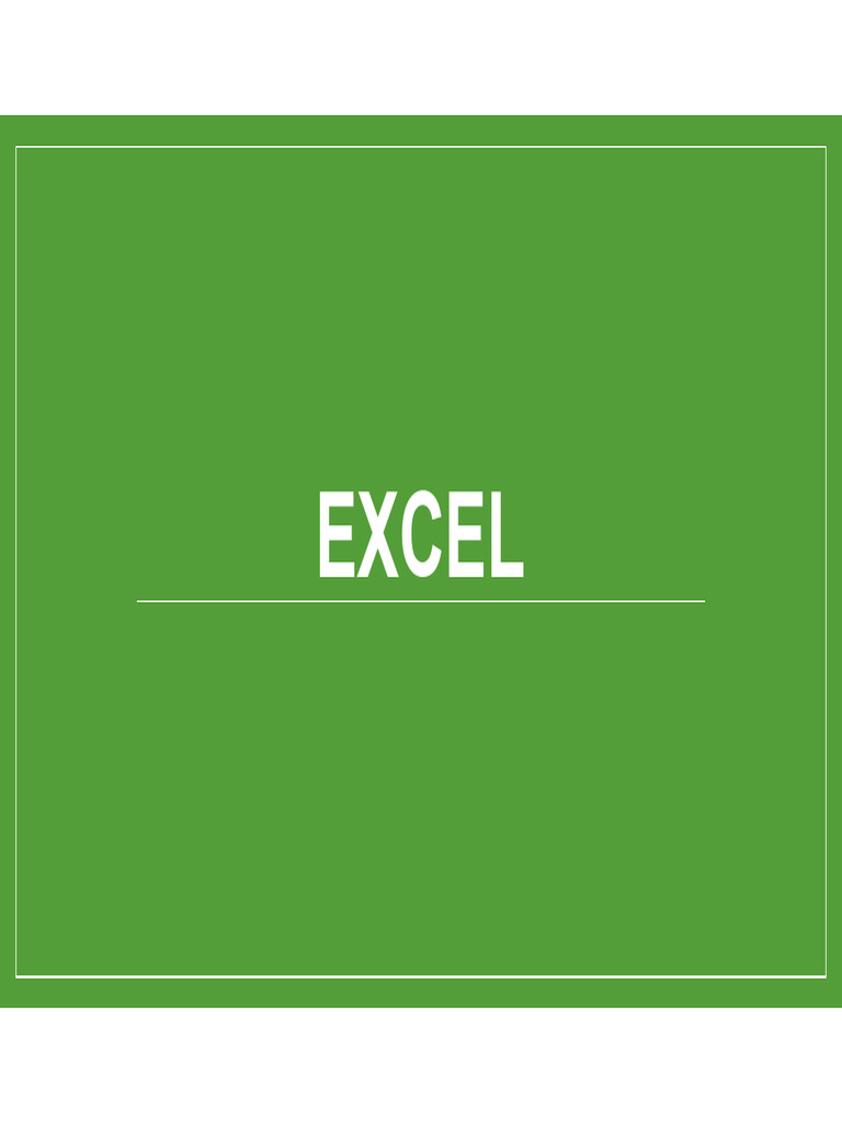 Excel Part 1 | PDF | Microsoft Excel | Spreadsheet