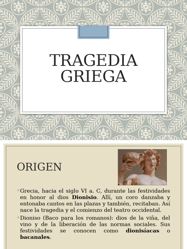 Orígenes y características de la tragedia griega | PDF | Tragedia | Dioniso