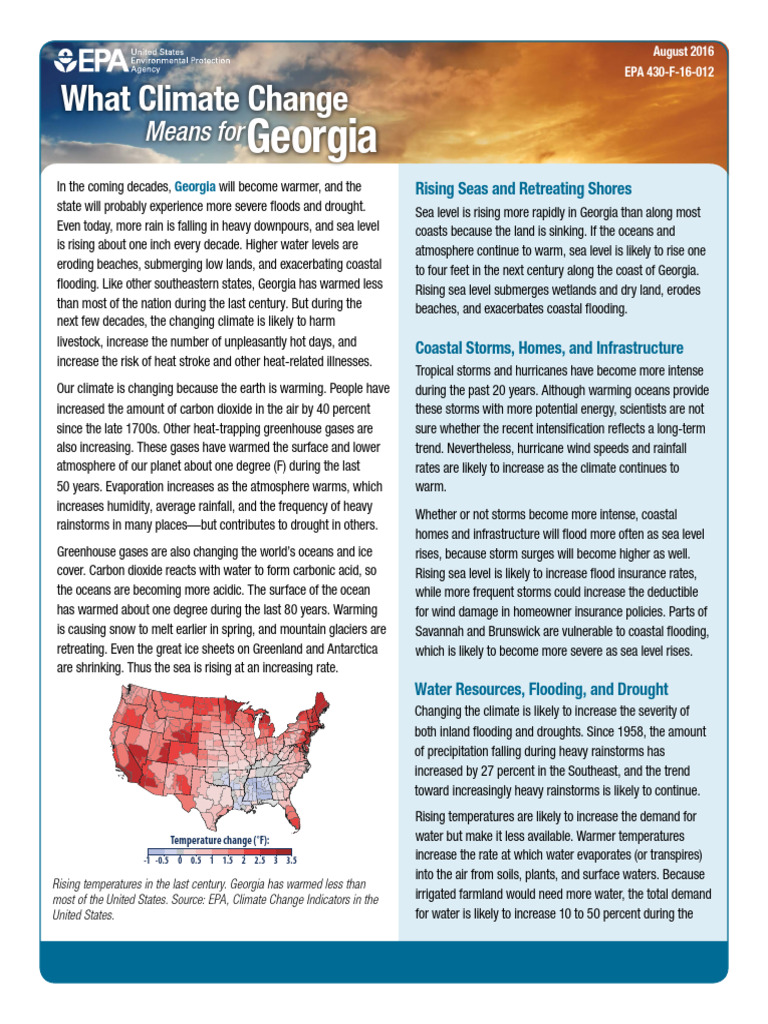 climate-change-ga | PDF | Climate Change | Rain