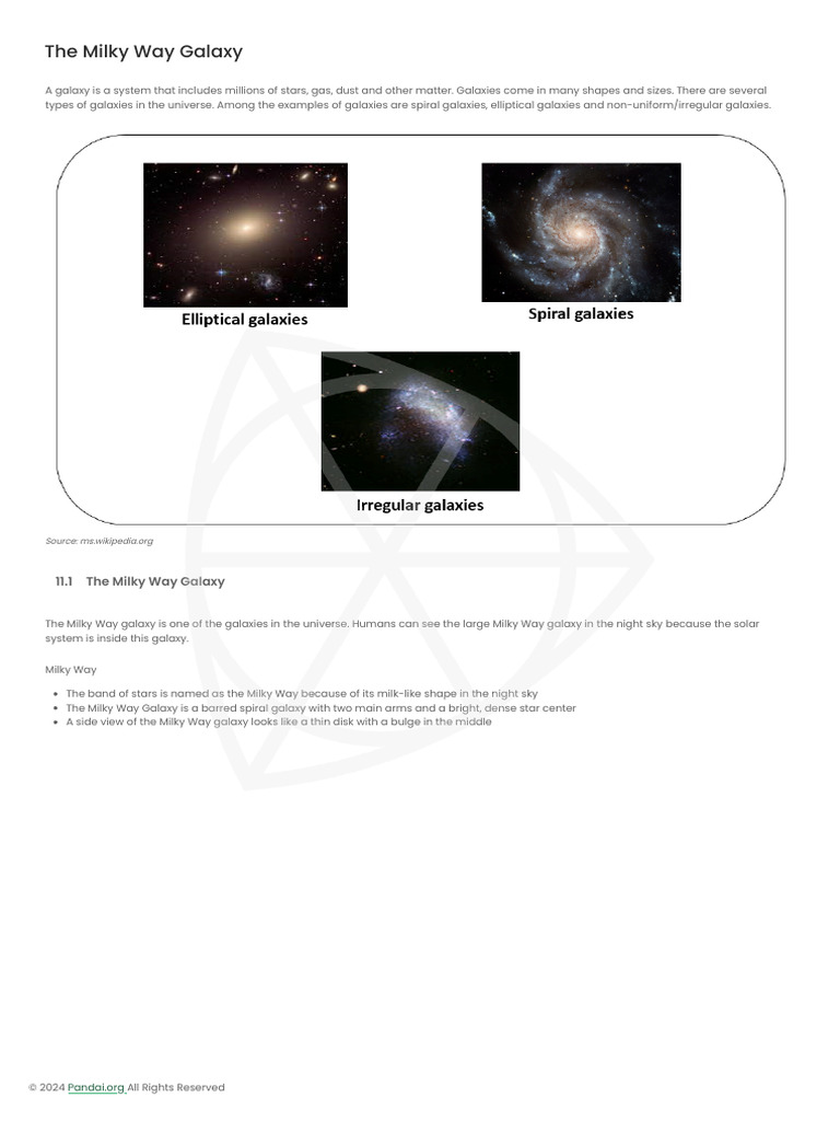 The Milky Way Galaxy | PDF | Social Science | Young Adult