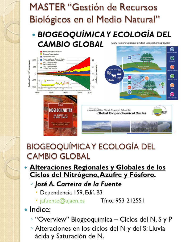 BECG 1.cambio Global-Biogeoquimica - INTRODUCCION | PDF | Suelo | Redox