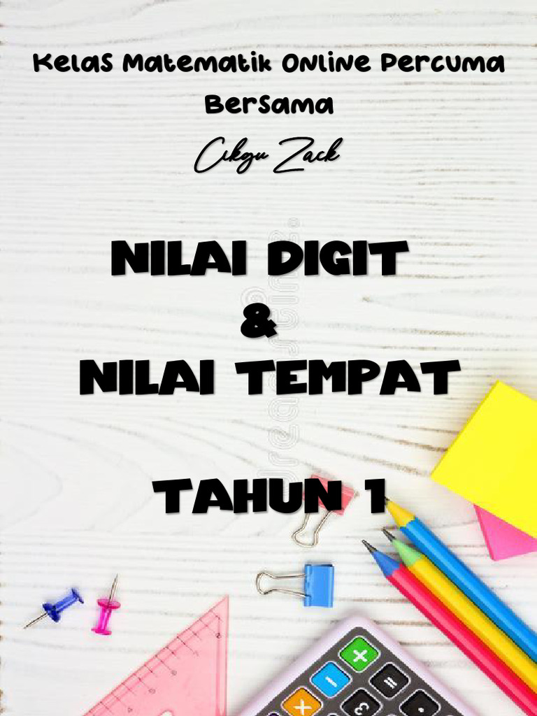 Nilai Digit, Nilai Tempat & Cerakinan Tahun 1, 2 & 3 | PDF