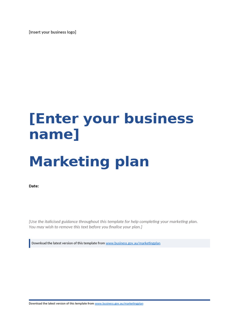 Marketing Plan Template | PDF | Marketing | Budget