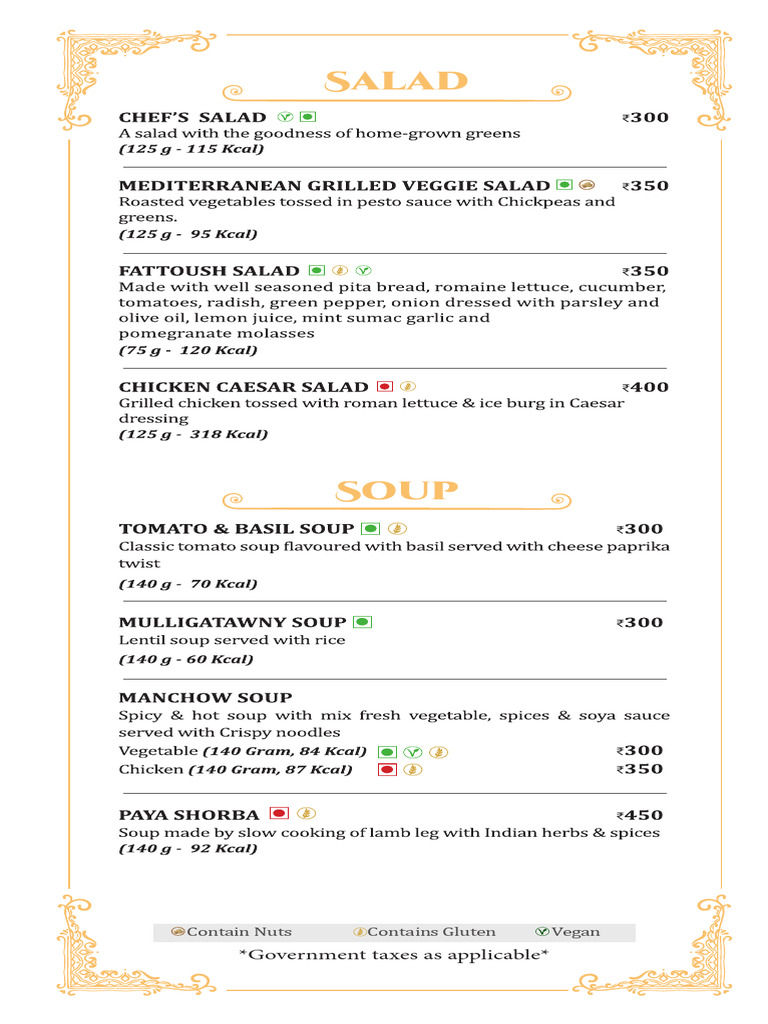 Food Menu | PDF