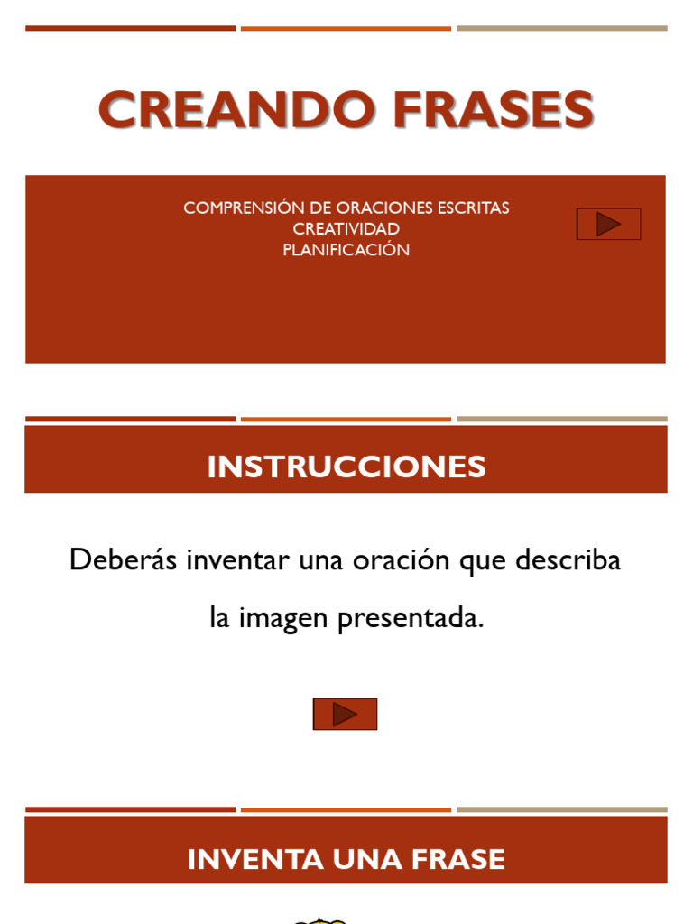 Creando Frases | PDF | Artes del Lenguaje y Comunicación