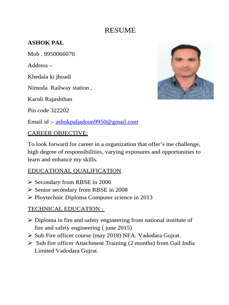 Ashok Resume | PDF