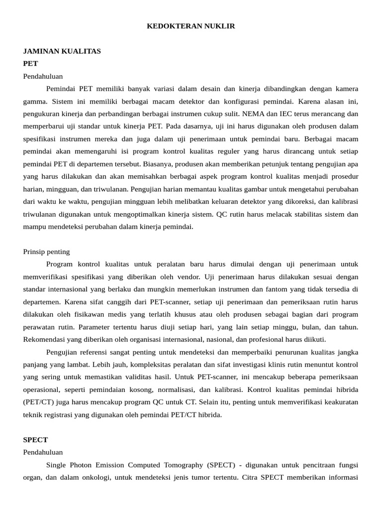 Kedokteran Nuklir | PDF