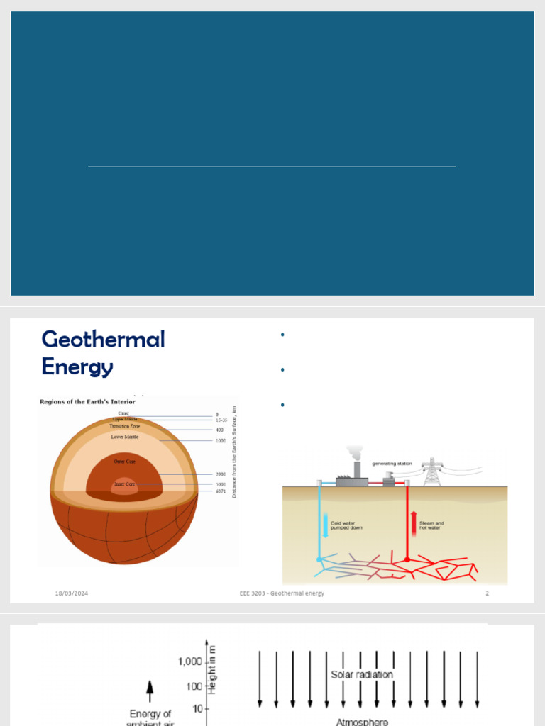 EEE 3205 - Lecture 3 - Geothermal Energy | PDF | Geothermal Energy | Steam