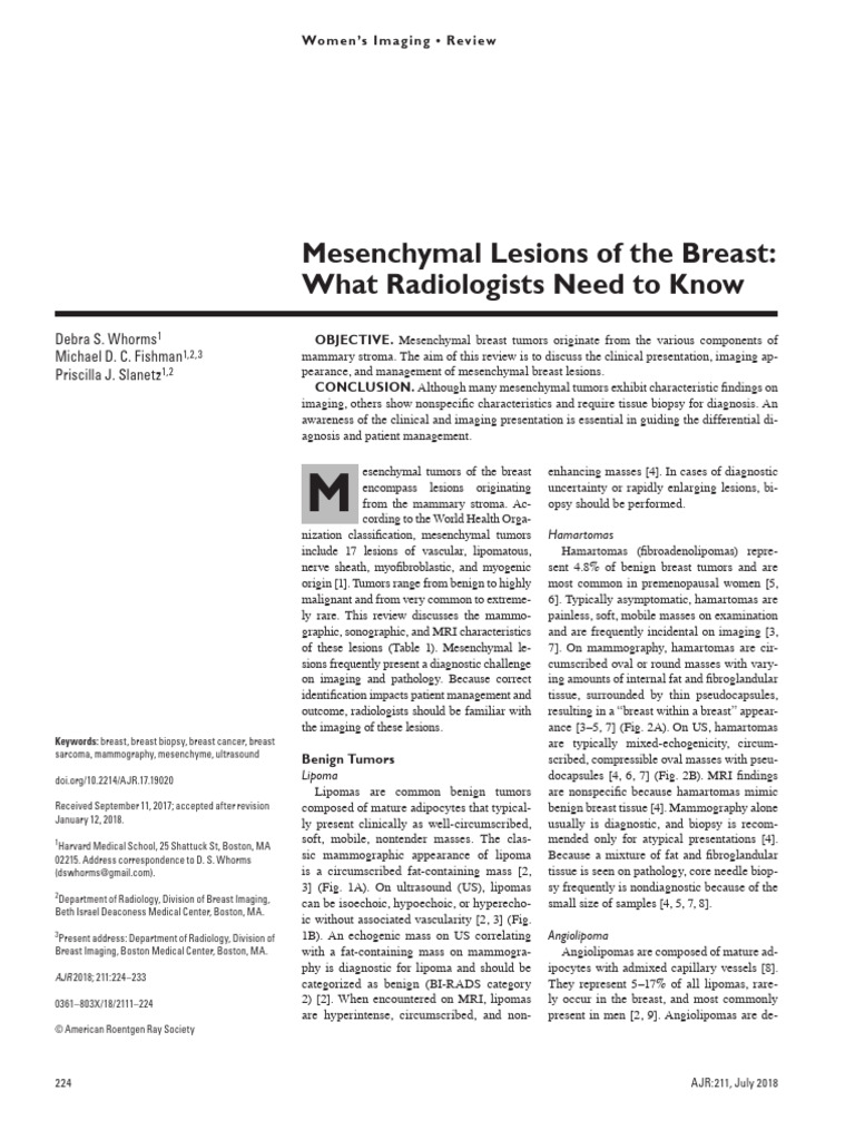 Ajr 17 19020 | PDF | Mammography | Biopsy