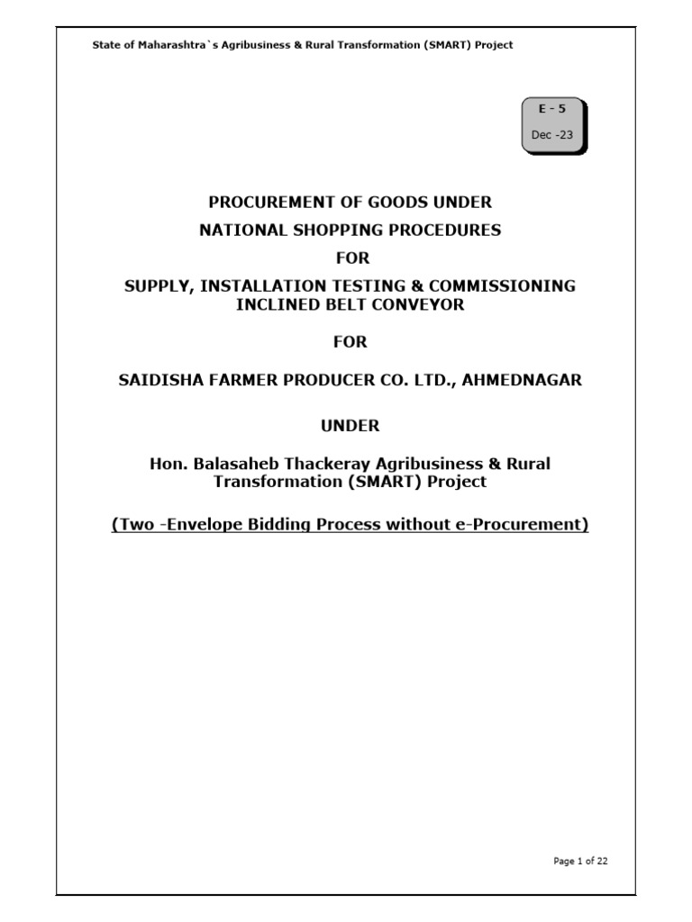 Inclined Belt Conveyor | PDF | Value Added Tax | Specification (Technical Standard)