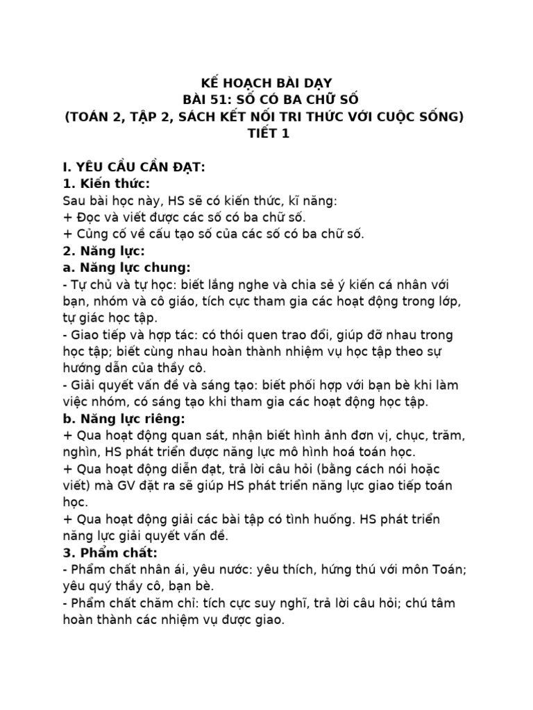 Bài 51 Toán 2 KNTT | PDF