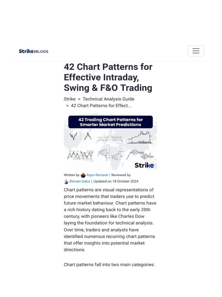 Trading Chart Patterns Guide | PDF | Market Trend | Technical Analysis