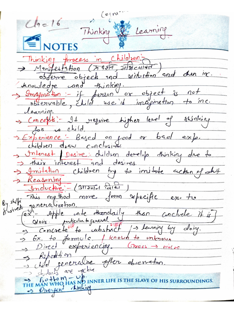 Thinking And Learning Pdf