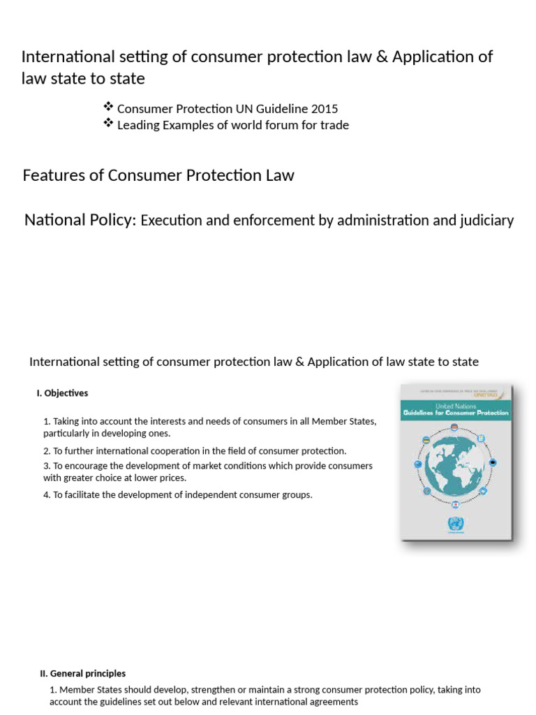 Global Consumer Protection Law Overview | PDF | World Trade ...