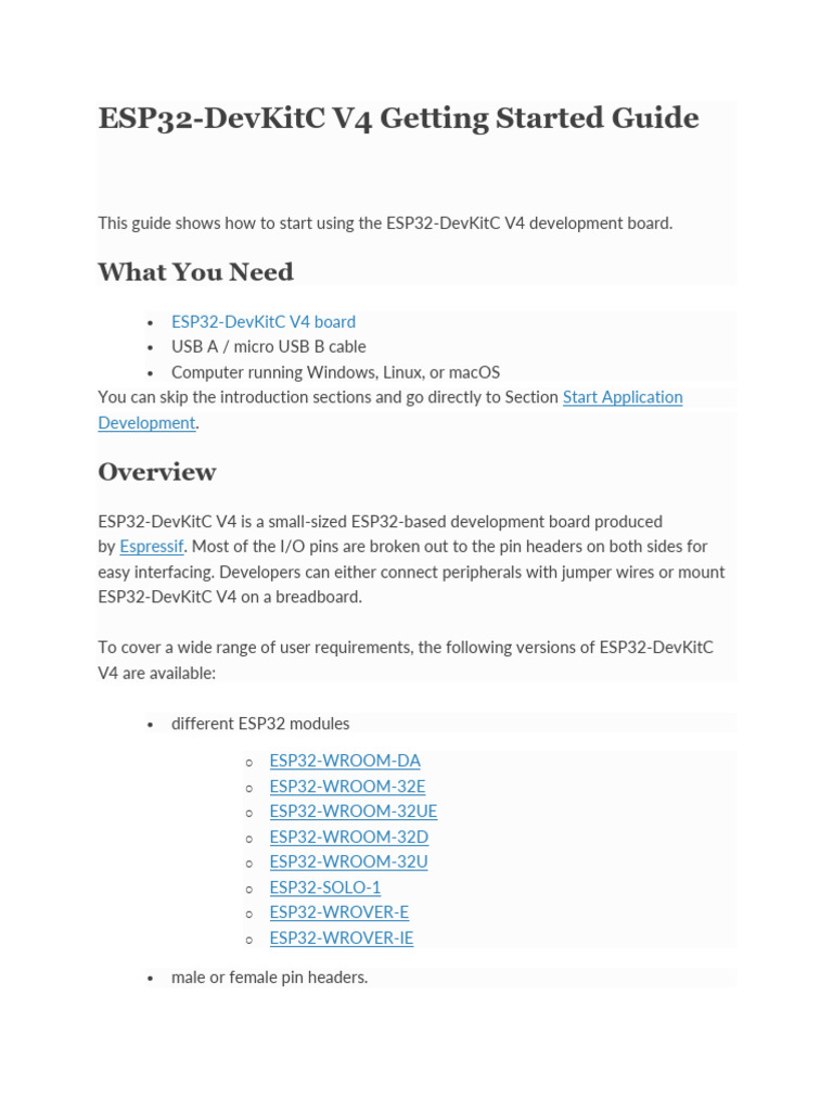 Tehnicni Podatki 2490159 Espressif Esp32 Devkitc Vie Razvojna Plosca Esp32 Devkitc Vie | PDF ...