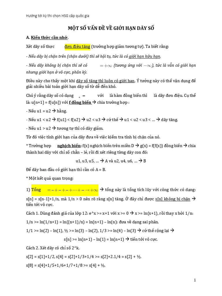 Gioi Han Day So Note | PDF