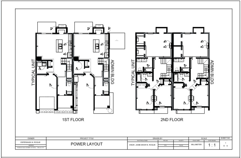1St Floor 2Nd Floor: Sheet No. Scale Drawn By: Project Title Owner ...