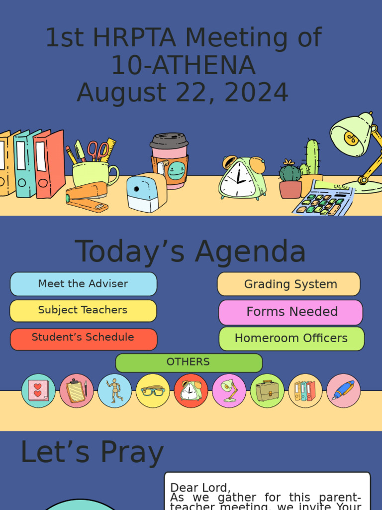 1st Hrpta Meeting of 10 Athena | PDF | Educational Organizations | Schools