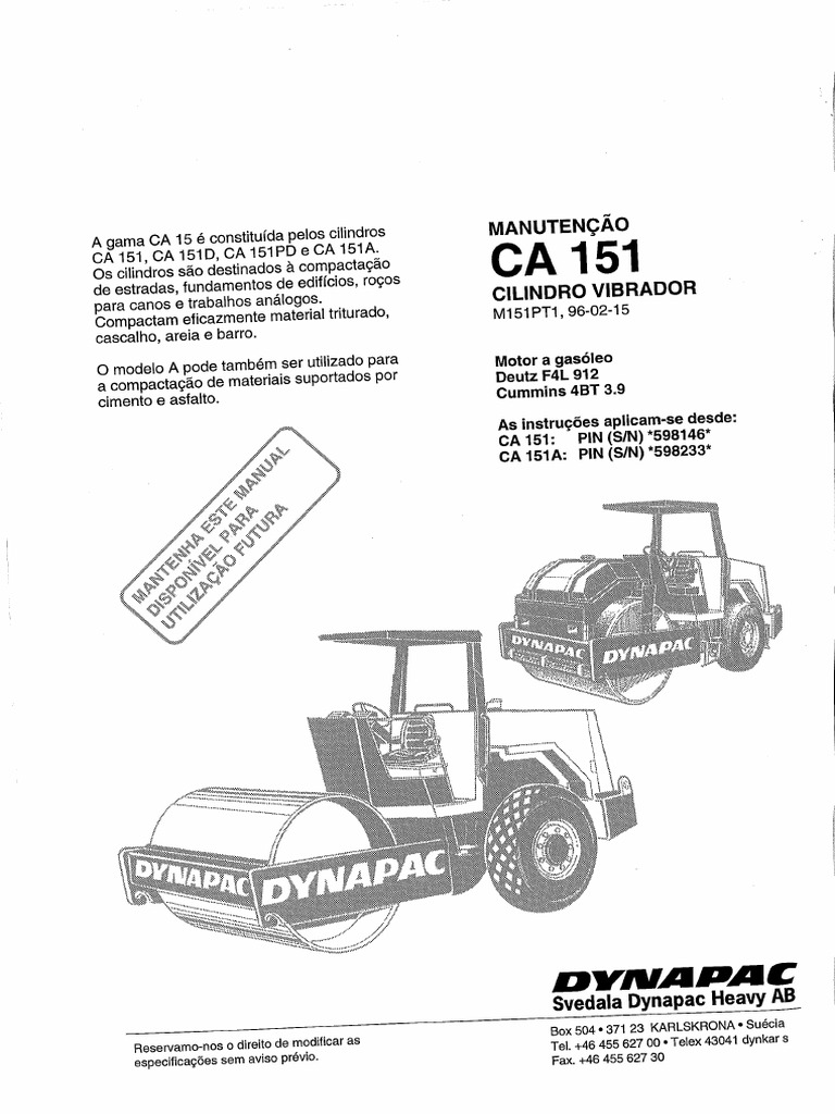 CA151 - Manual de Operação | PDF