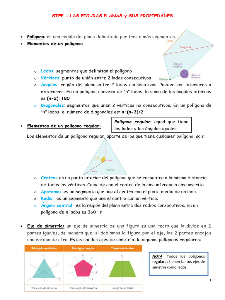 Teoría - Las Figuras Planas y Sus Propiedades 3º | PDF