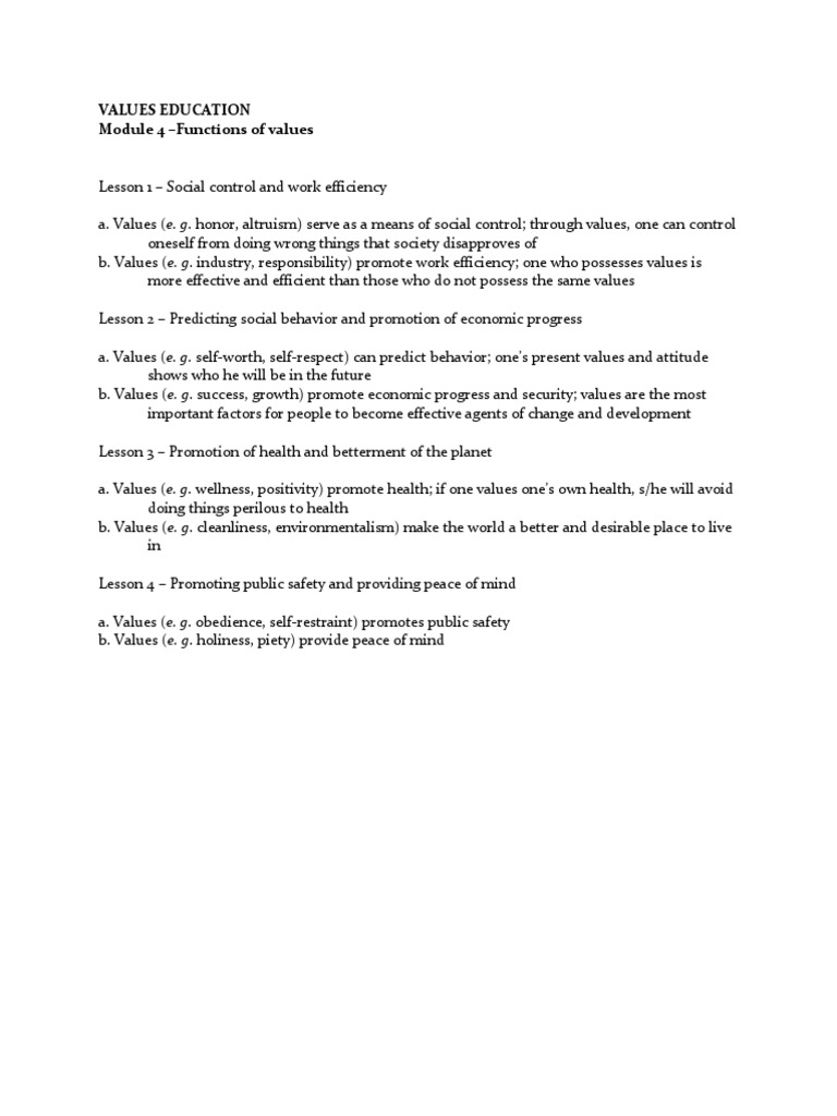 Val Educ Mod 4 | PDF