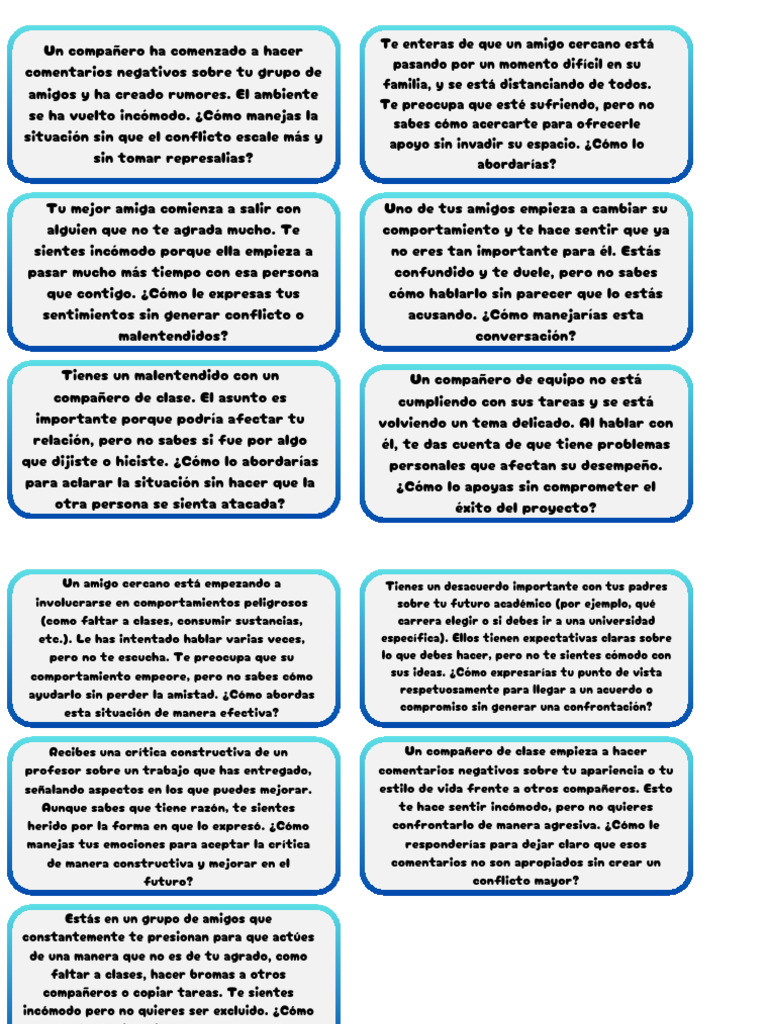 Tarjetas Educativas Valores Ilustrado Colorido | PDF