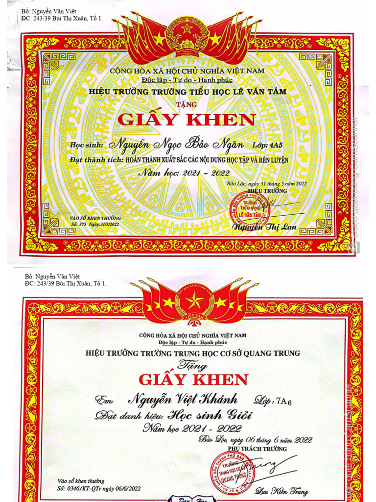 Giay Khen Viet Khanh - Bao Ngan | PDF